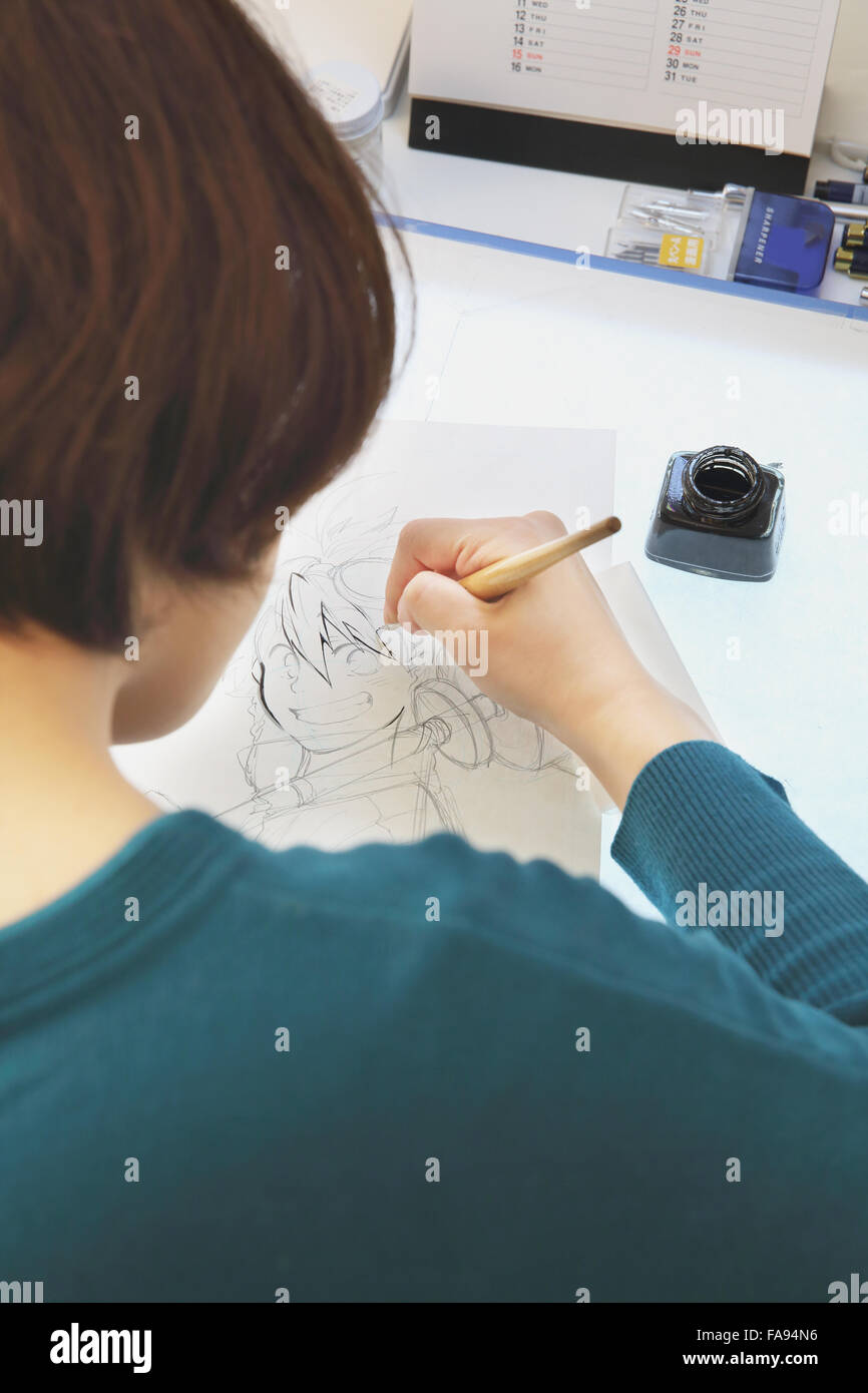 Manga pen hi-res stock photography and images - Alamy