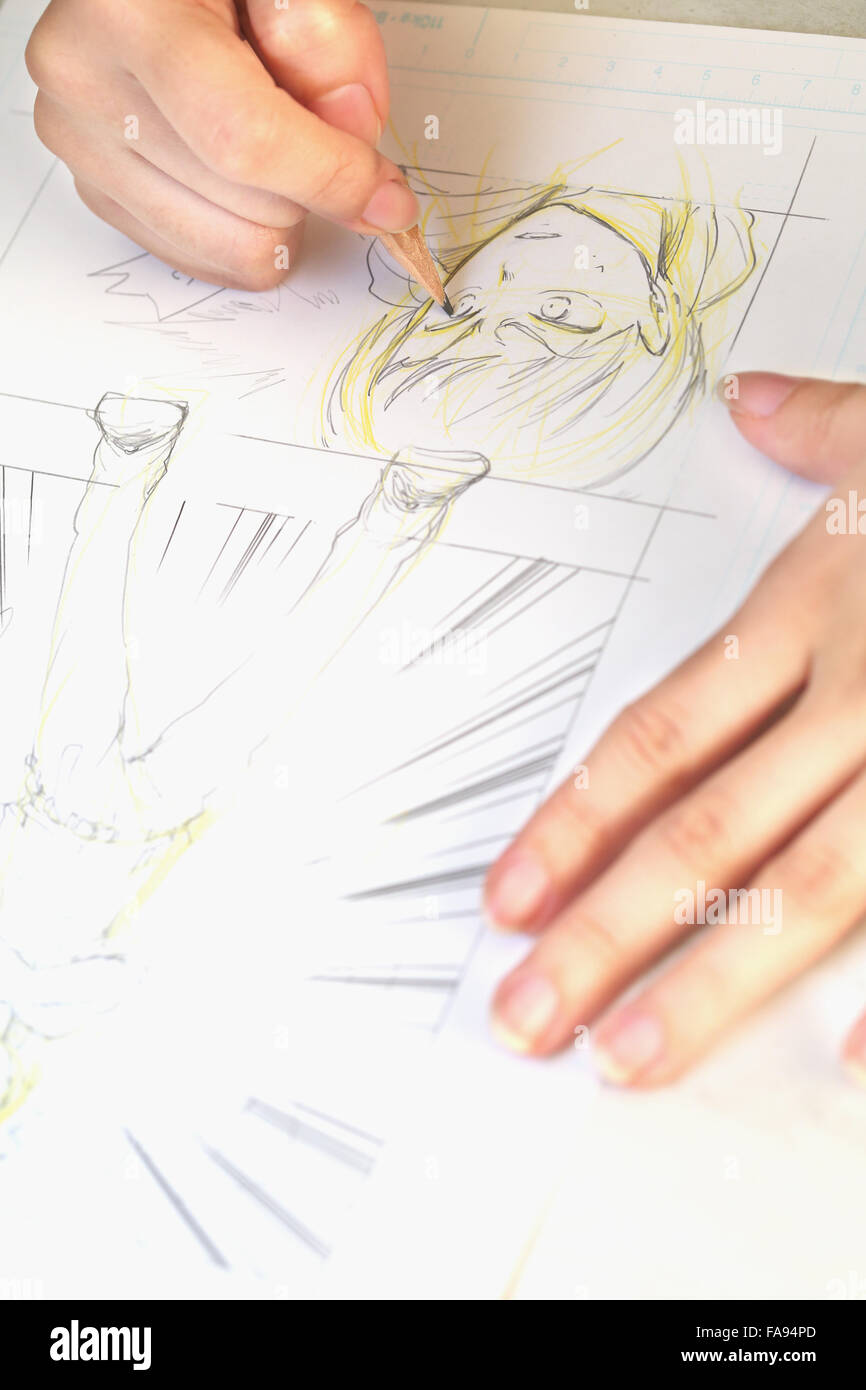 Woman working manuscript hi-res stock photography and images - Alamy