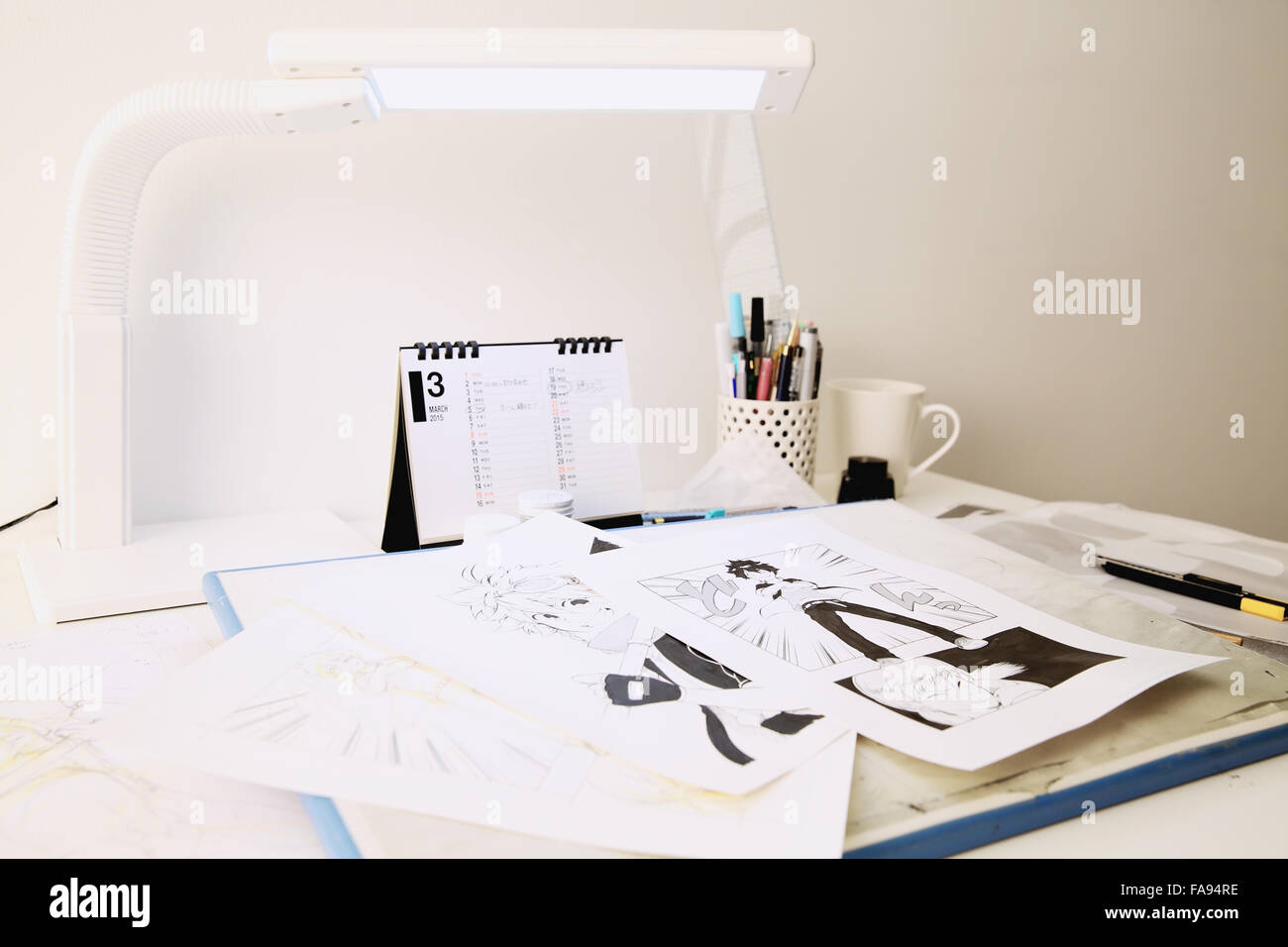 Japanese Manga artist studio Stock Photo - Alamy