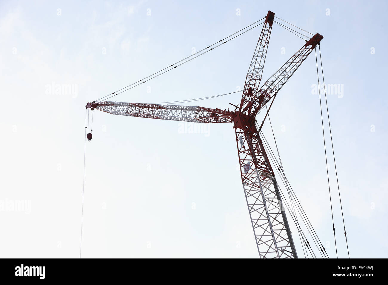 Crane at a construction site Stock Photo - Alamy