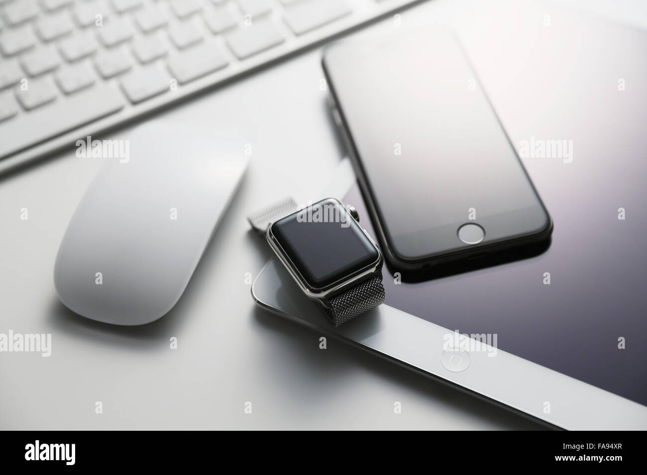 Multiple wearable technology devices hi-res stock photography and ...