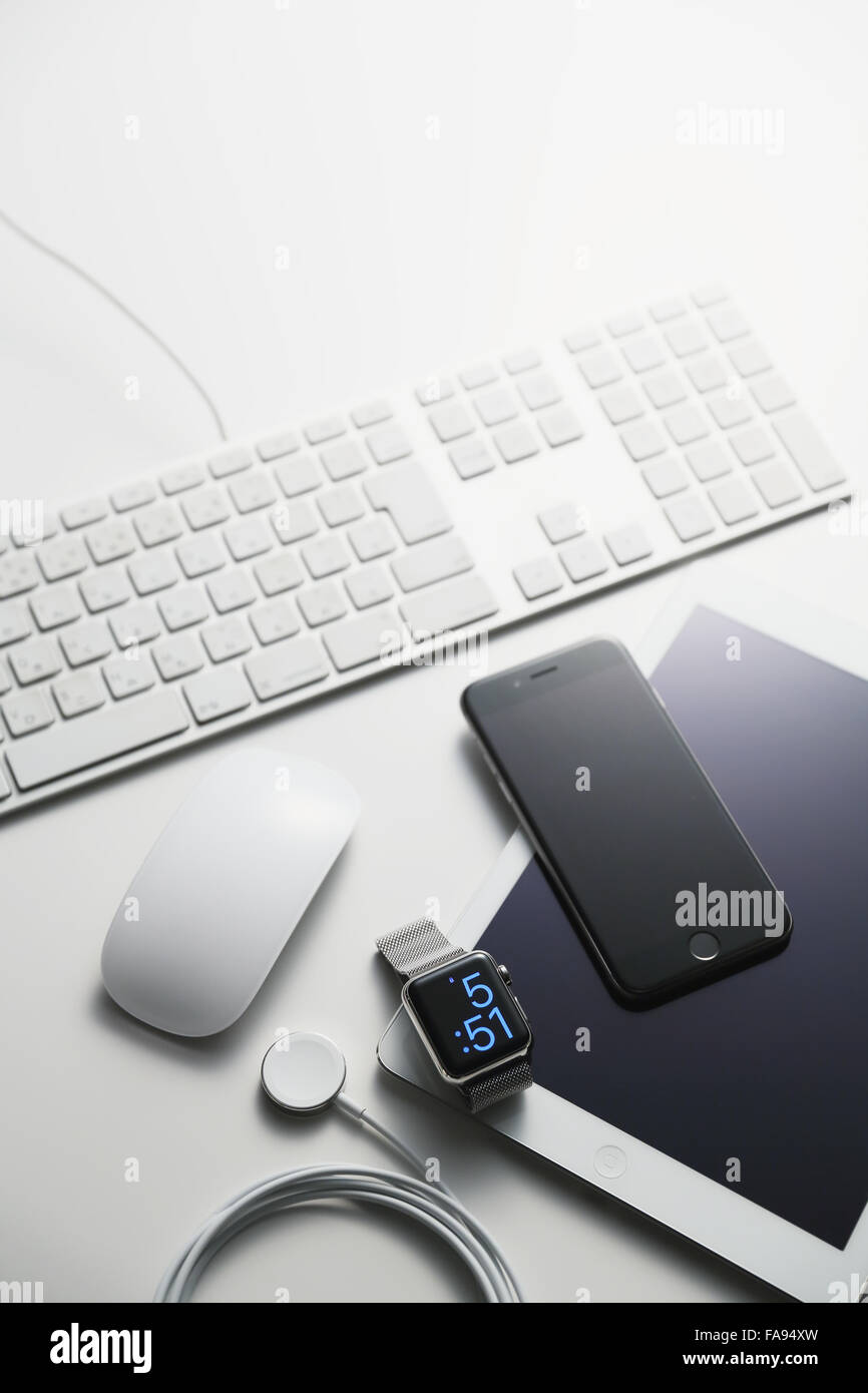 Multiple wearable technology devices hi-res stock photography and ...