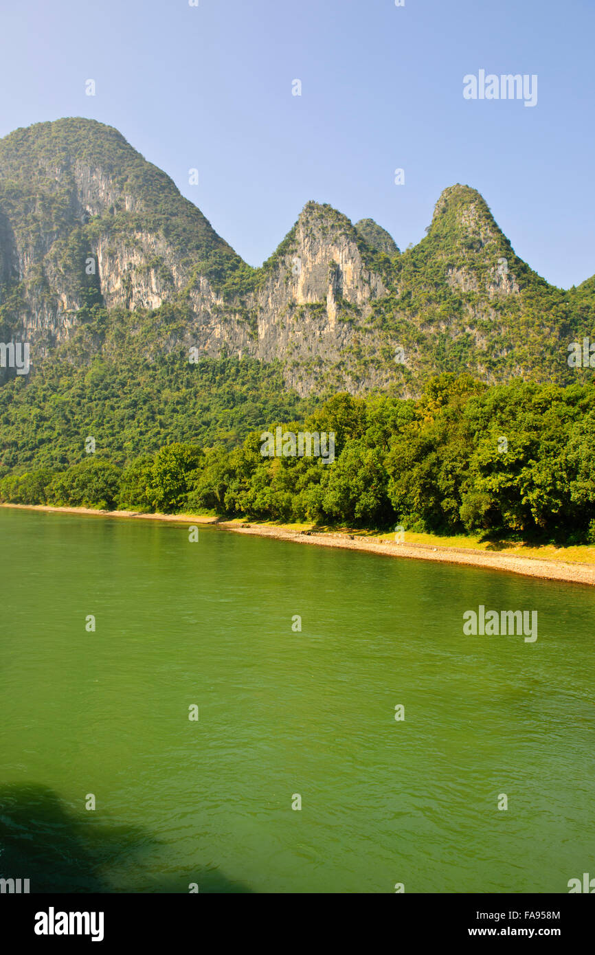 Li River,Karst Mountain Peaks,River Boats,Green 980 foot peaks,Guilin ...