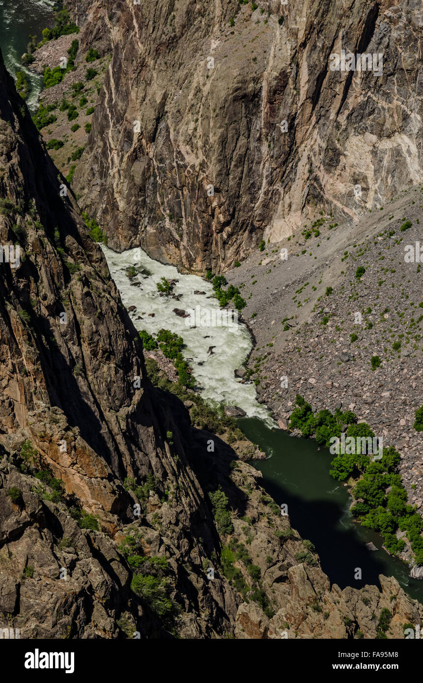 Rushing rapids through the gorge carved by the Gunnison River Stock ...