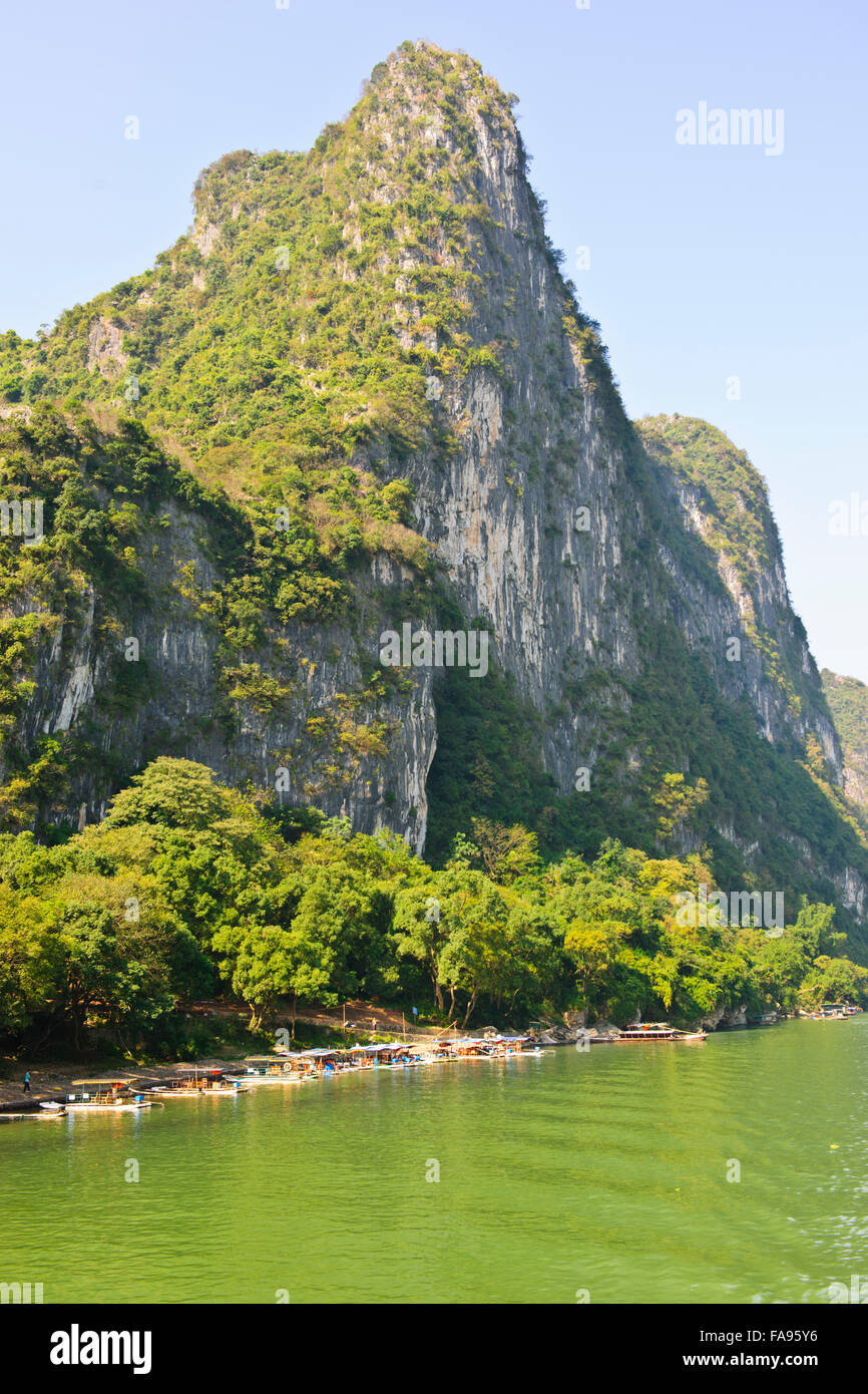 Li River,Karst Mountain Peaks,River Boats,Green 980 foot peaks,Guilin ...