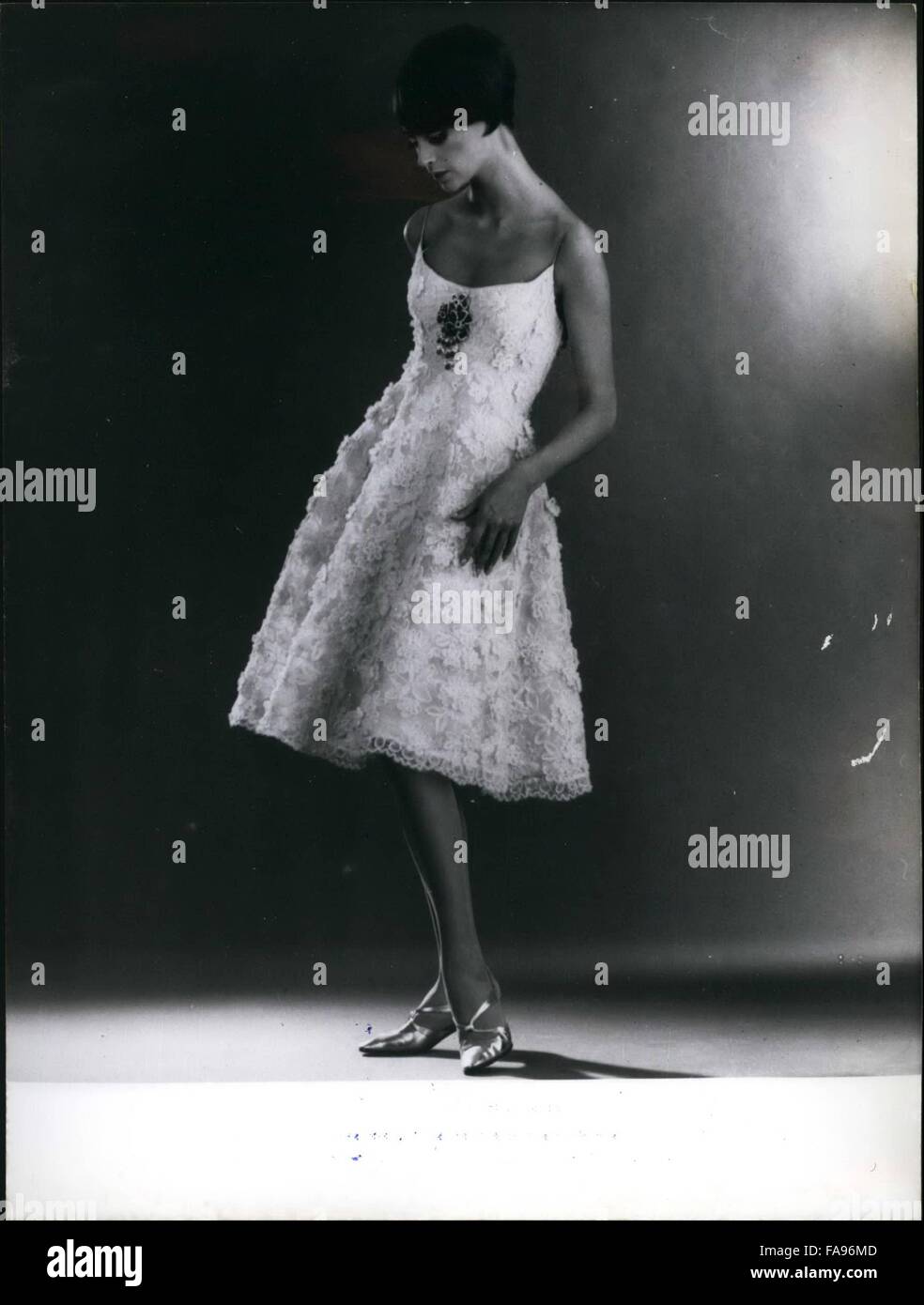 1968 - Latest in Paris Fashions. Photo shows ''Mathilde'' short lace ...