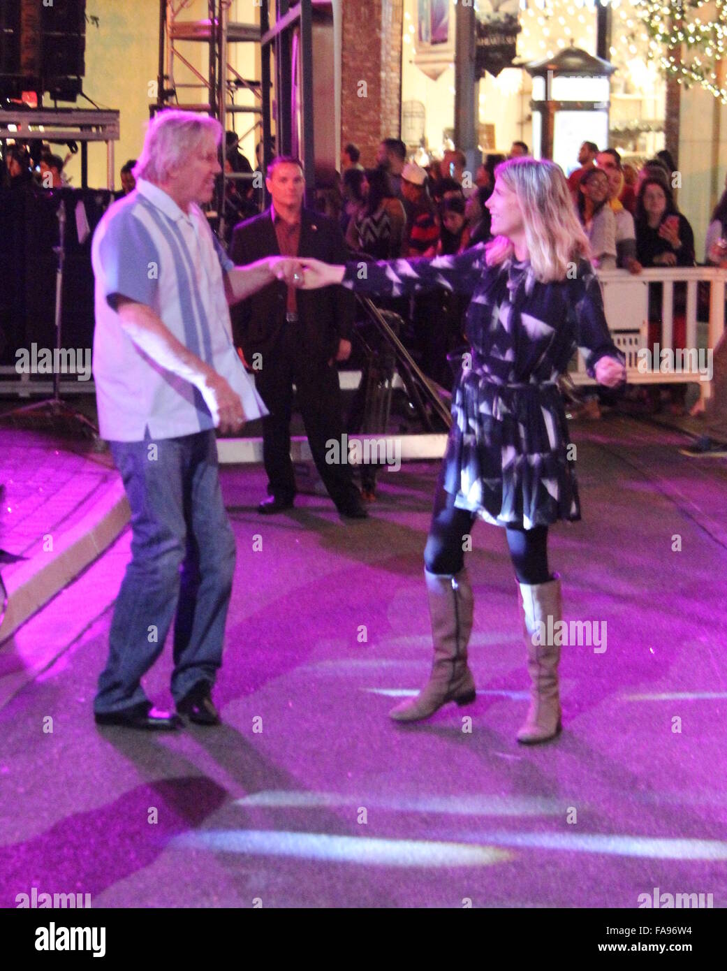 Gary Busey dances with his girlfriend Steffanie Sampson at The Grove ...