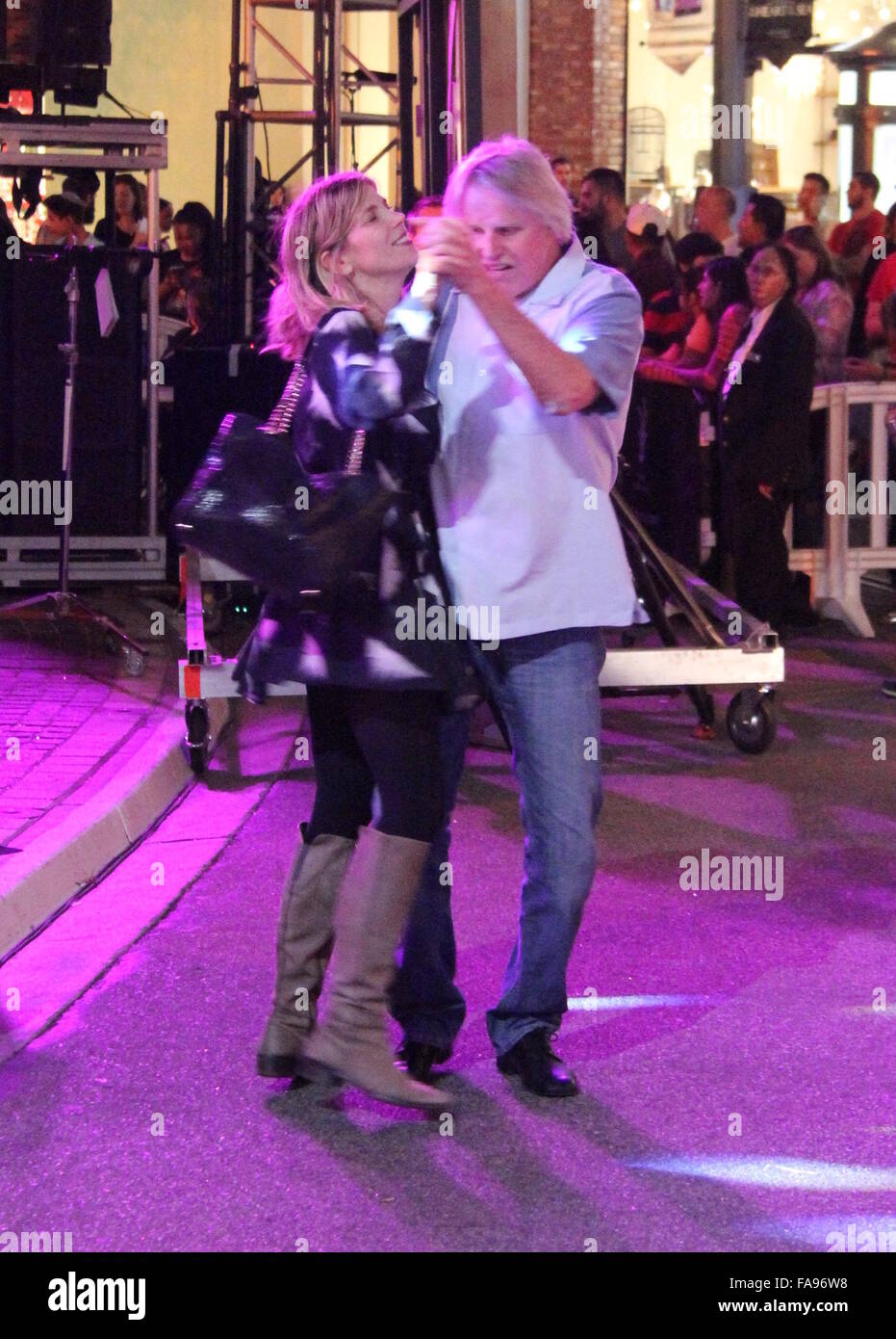 Gary Busey dances with his girlfriend Steffanie Sampson at The Grove ...