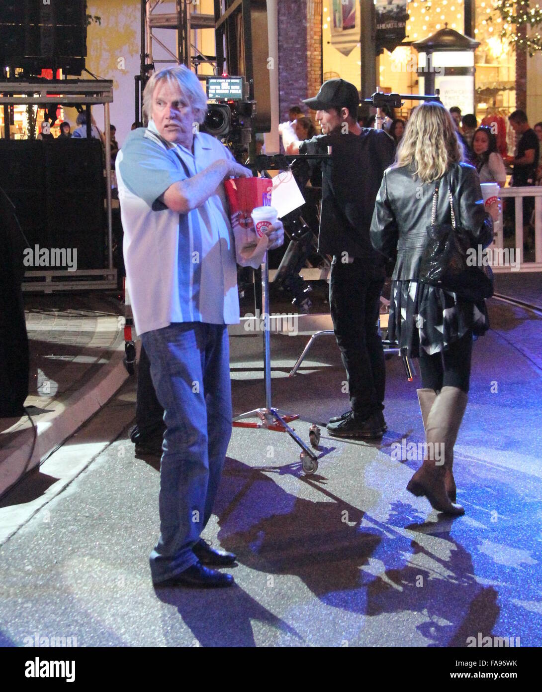 Gary Busey dances with his girlfriend Steffanie Sampson at The Grove ...