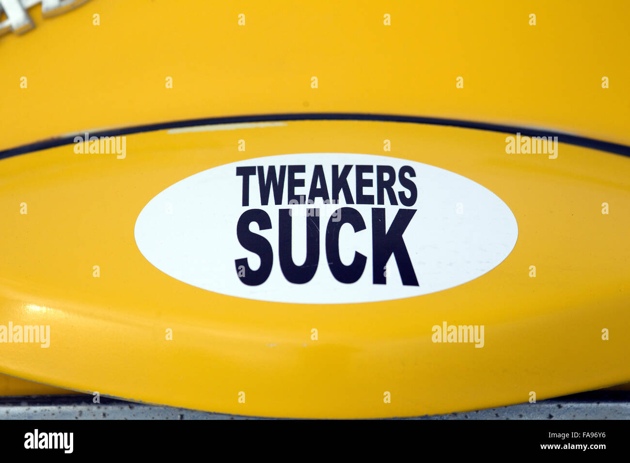 Sign about Tweakers Stock Photo - Alamy