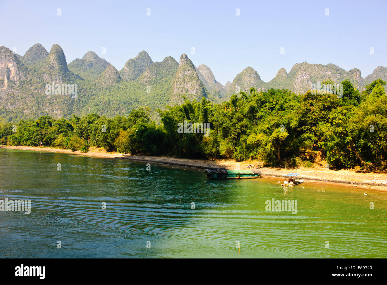 Li River,Karst Mountain Peaks,River Boats,Green 980 foot peaks,Guilin ...