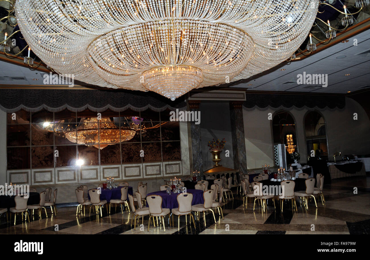 Inside the banquet hall at Martins Crosswinds Stock Photo - Alamy