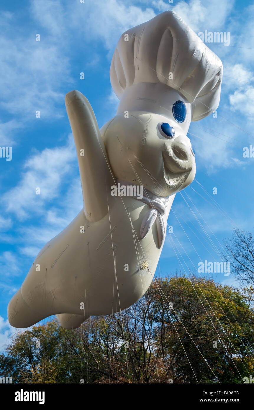 The Pilsbury Doughboy balloon at the annual Macy's Thanksgiving Parade ...