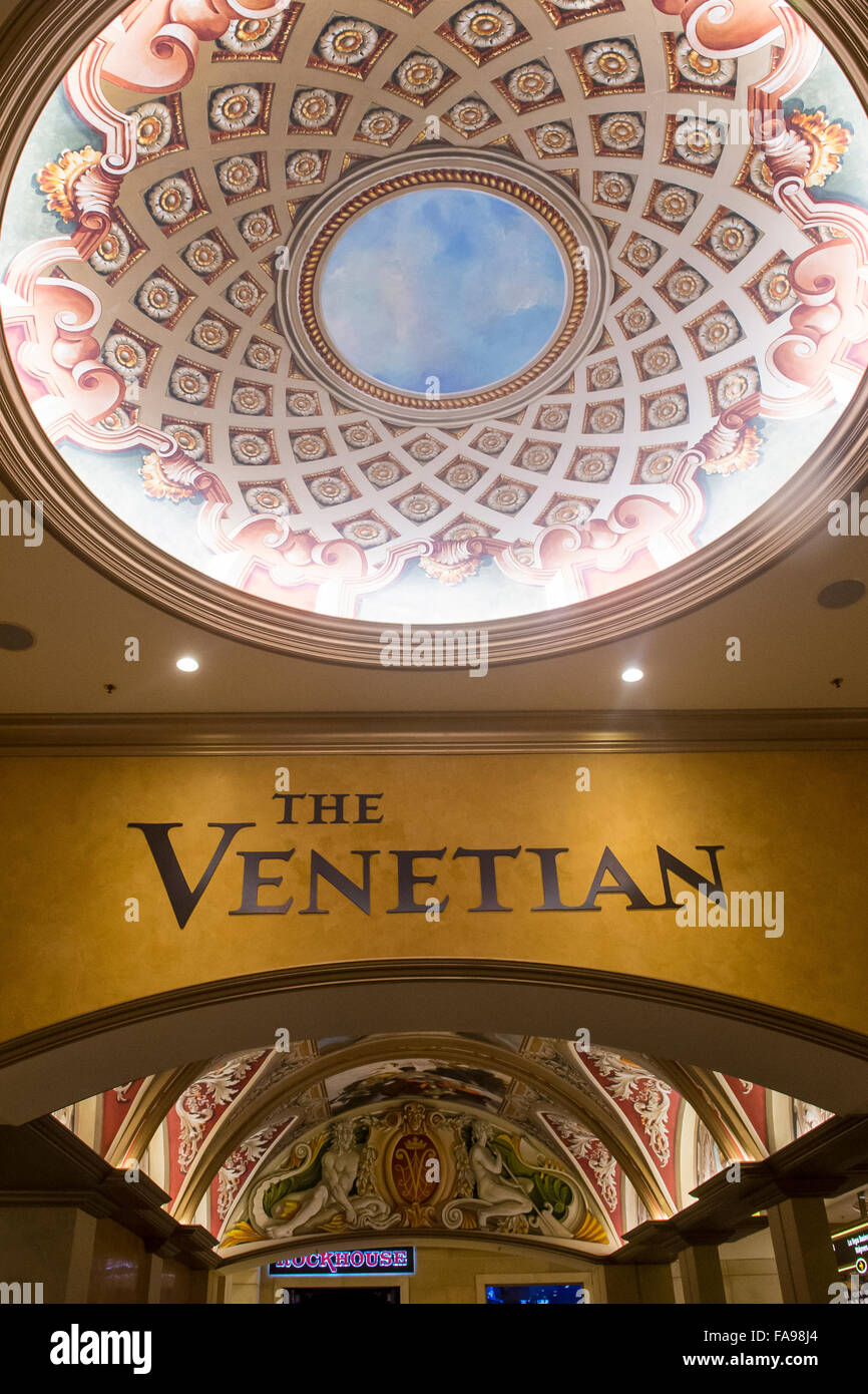 The interior of the Venetian hotel & Casino in Las Vegas Stock Photo ...