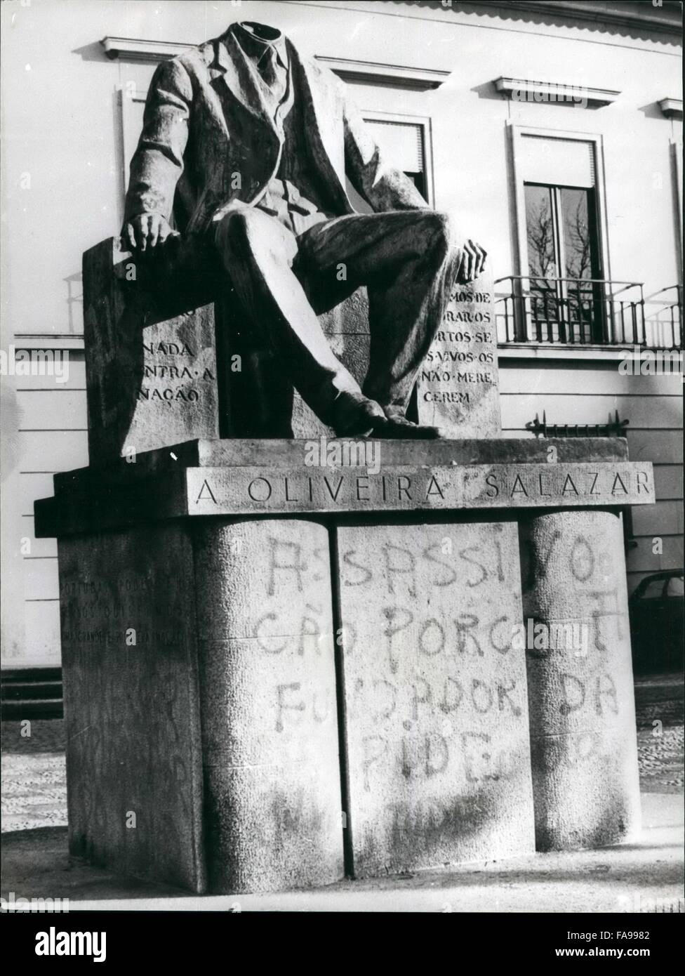 1972 - Last Symbol of Fascist Dictatorship in Portugal has Been ...