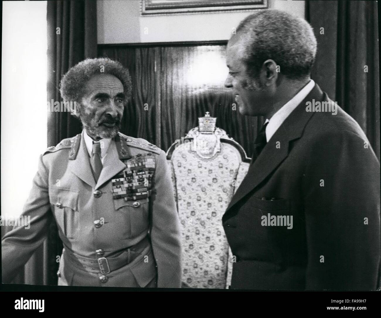 1972 - Haile Selassie and Foreign Minister Menassie Haile. © Keystone ...