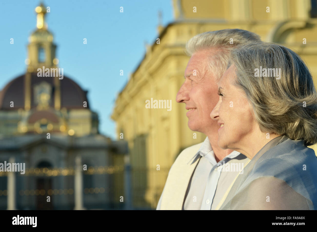 Back of person looking at church hi-res stock photography and images ...