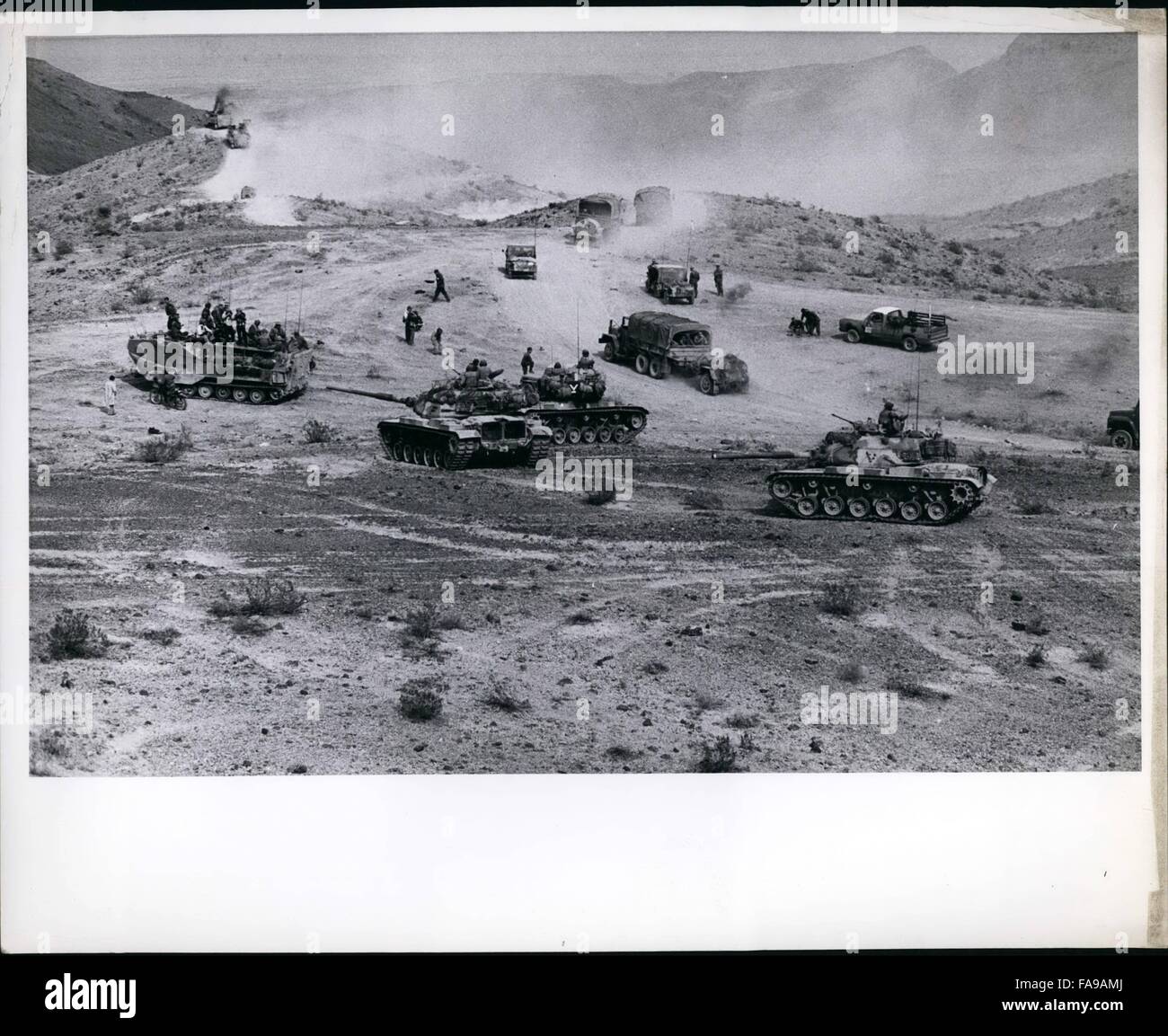 1975 - M-60 tanks Amphibious Assault vehicles Supply trucks prepare to ...