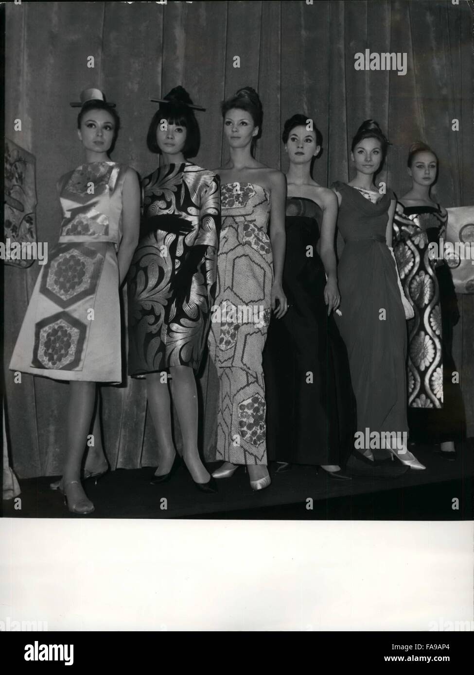 1955 Famous Japanese Designer Mrs Chiyo Tanka Presented In Paris In A Big Palace Some Thirty