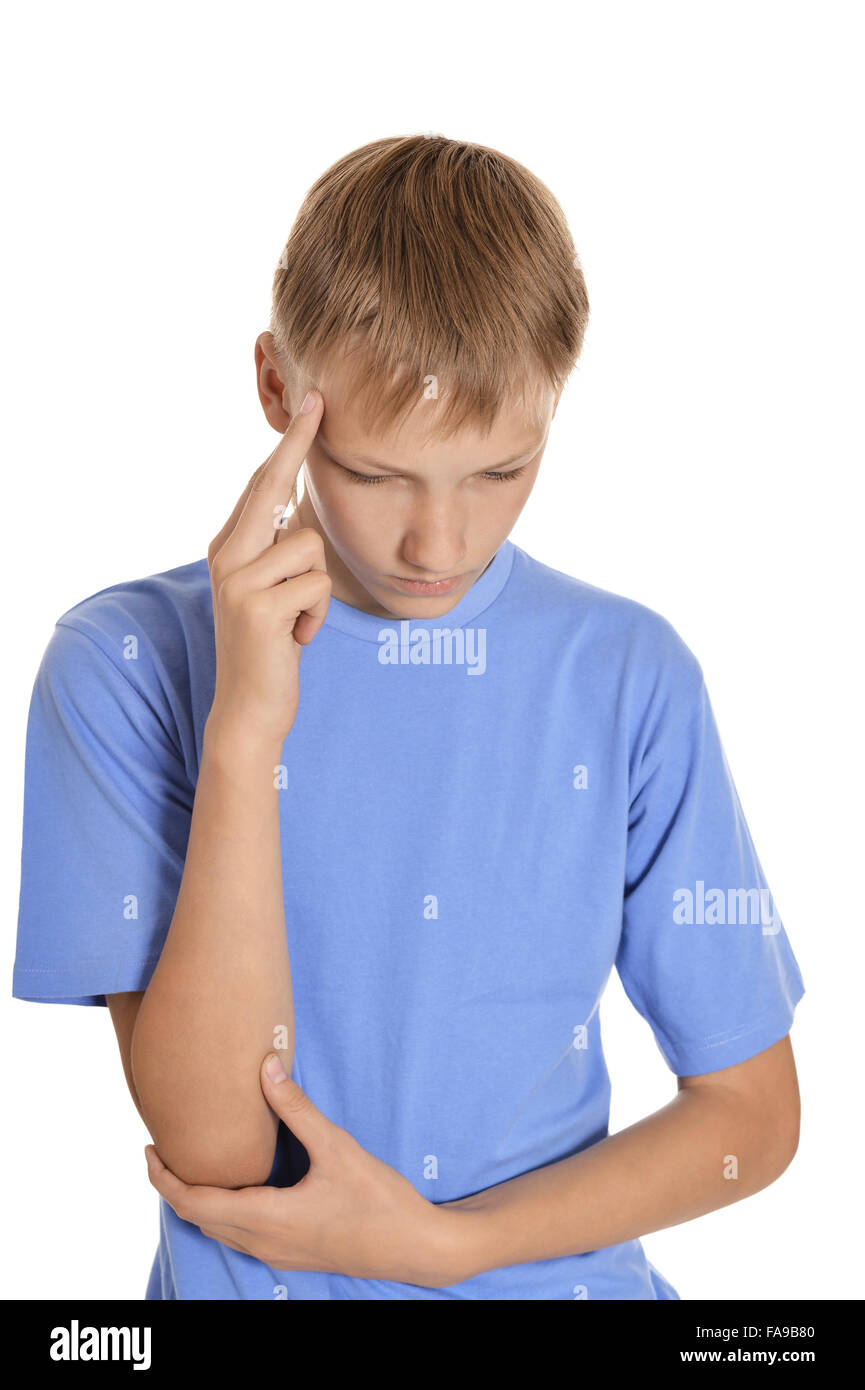 Teenage sick boy Stock Photo - Alamy