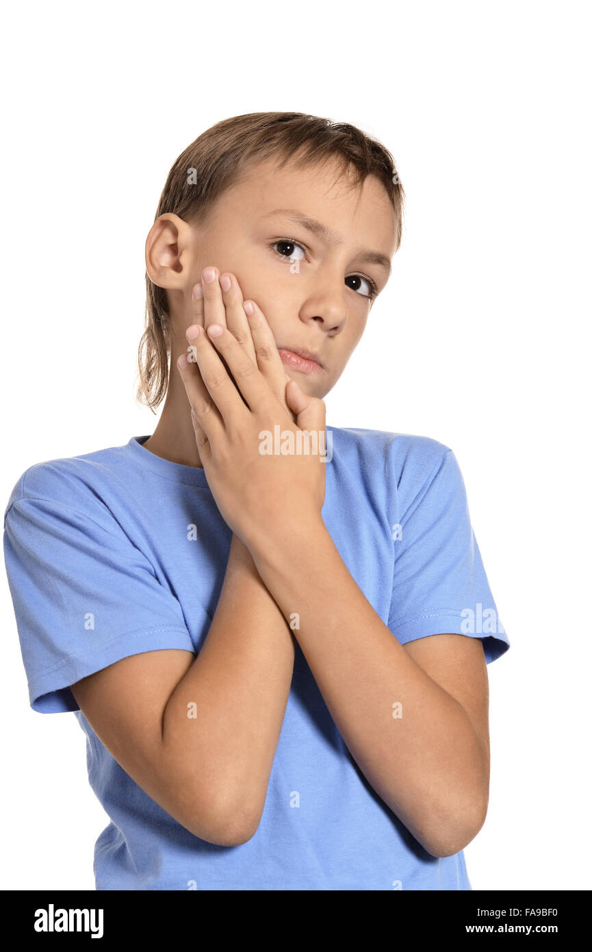 Teenage sick boy Stock Photo - Alamy