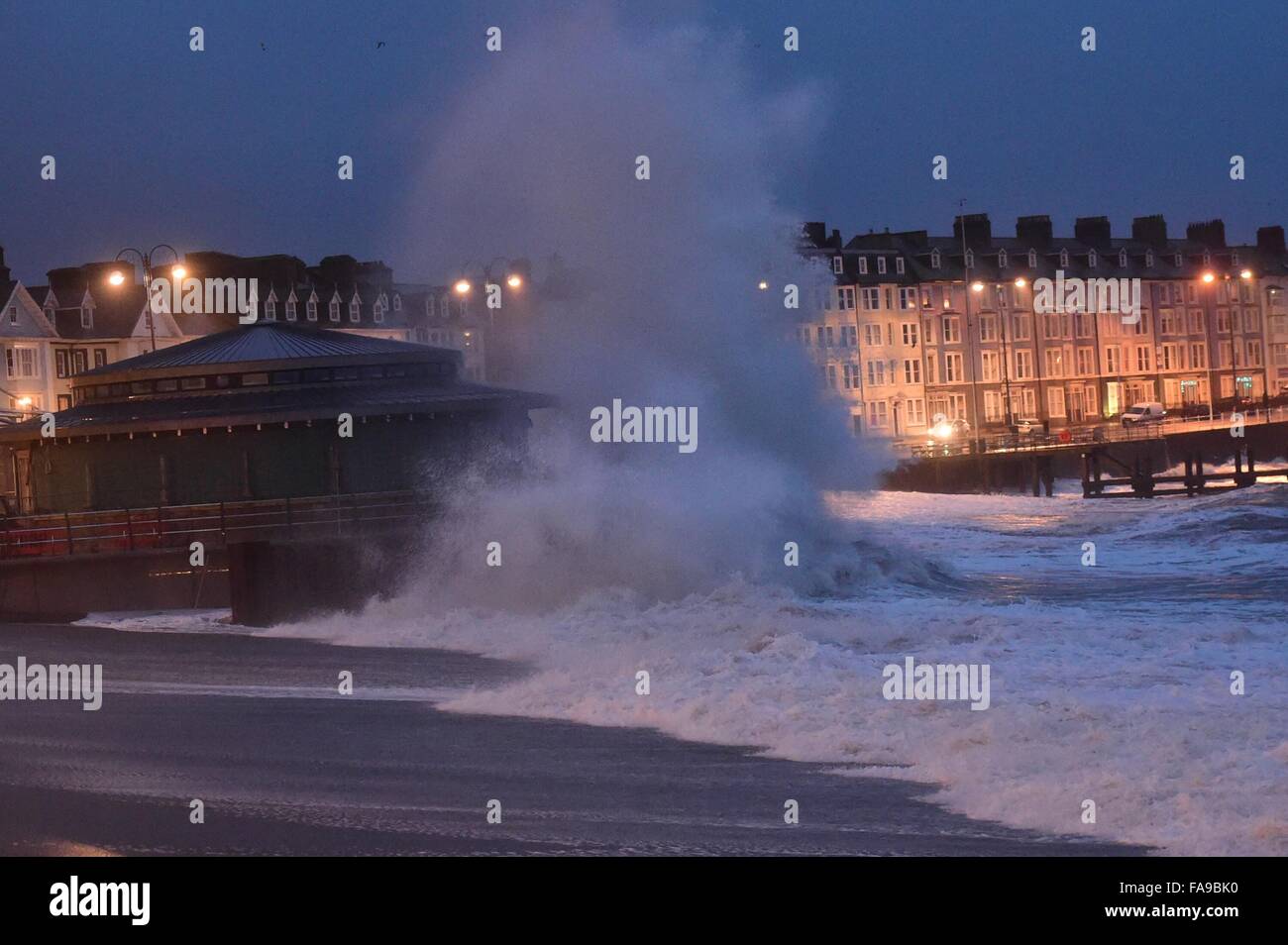Aberystwyth Wales UK, Christmas Eve, Thursday 24 December 2015 At first ...