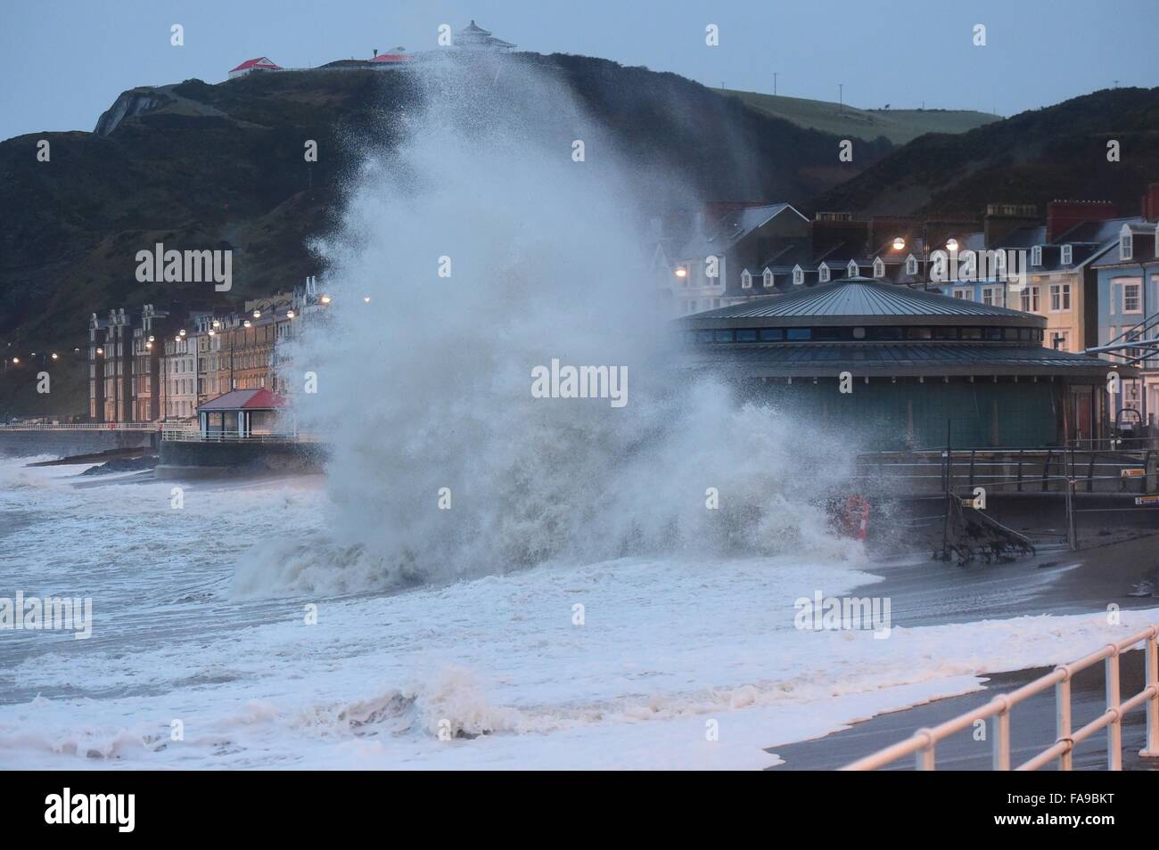 Aberystwyth Wales UK, Christmas Eve, Thursday 24 December 2015 At first ...
