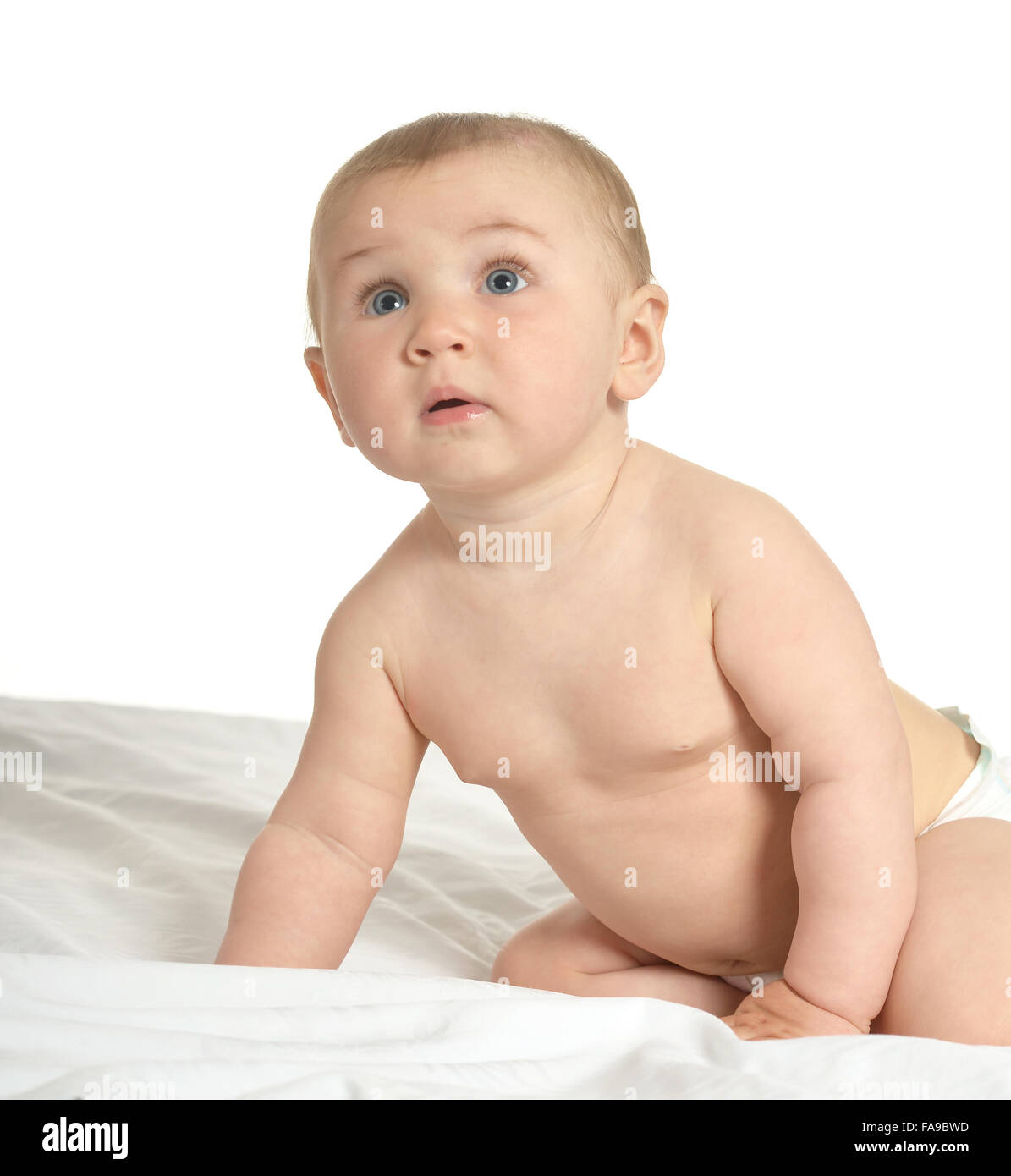 Surprised cute baby Stock Photo - Alamy
