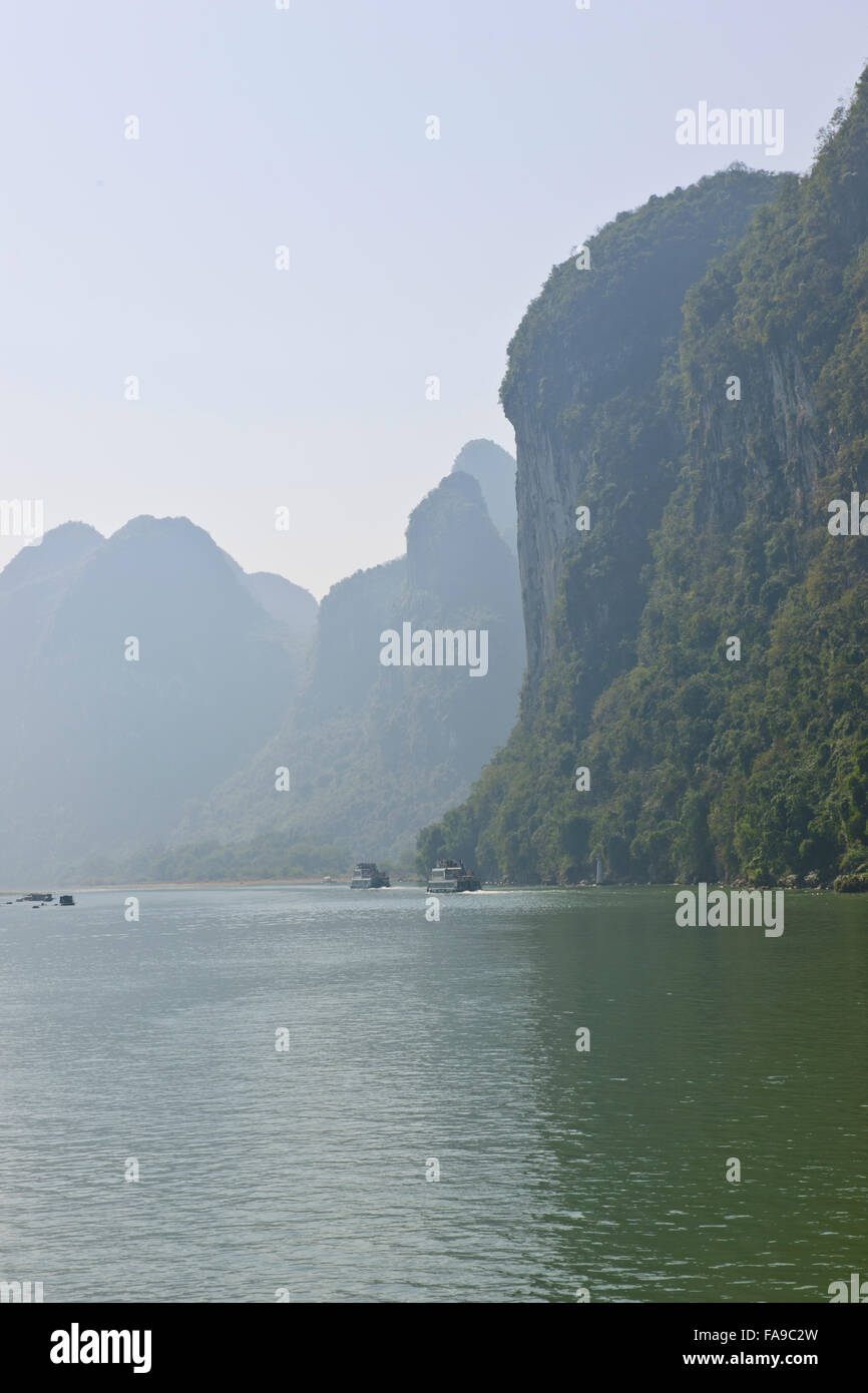 Li River,Karst Mountain Peaks,River Boats,Green 980 foot peaks,Guilin ...