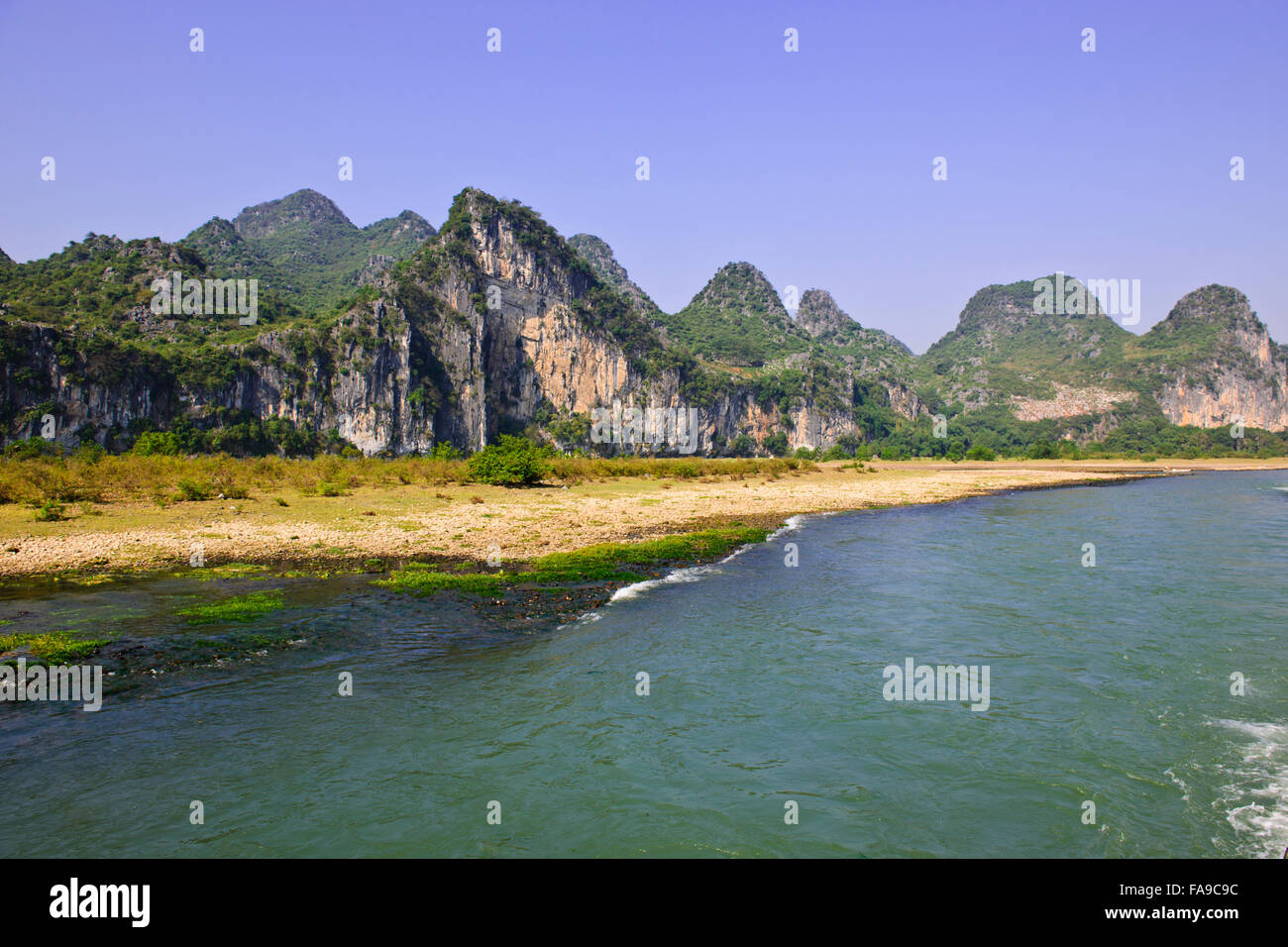 Li River,Karst Mountain Peaks,River Boats,Green 980 foot peaks,Guilin ...