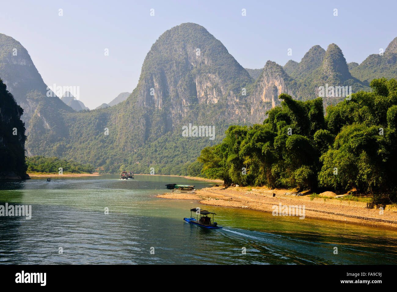 Li River,Karst Mountain Peaks,River Boats,Green 980 foot peaks,Guilin ...