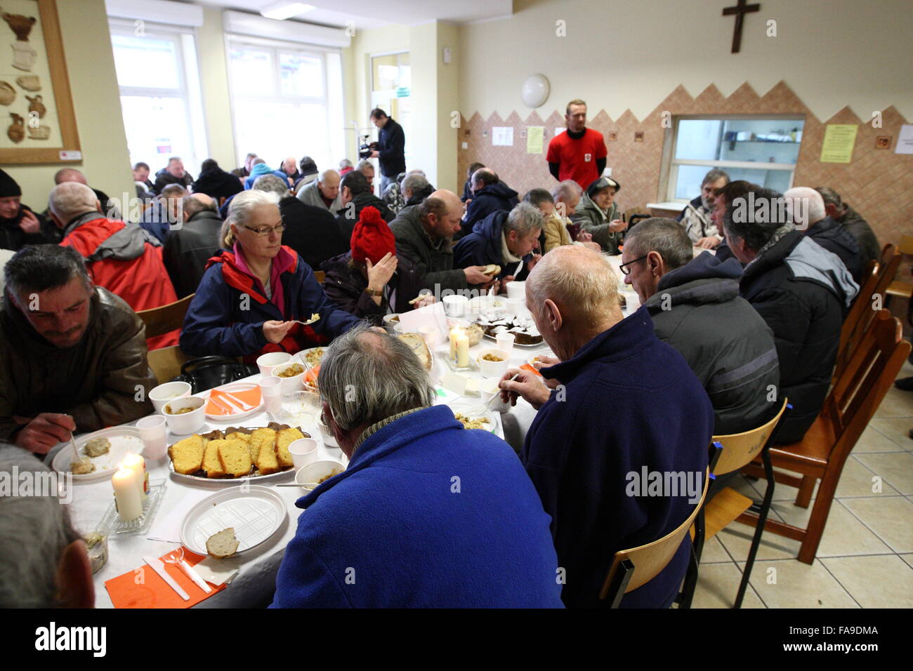 Spot, Poland 24th, Dec. 2015 Guests attend Christmas Eve Dinner for ...