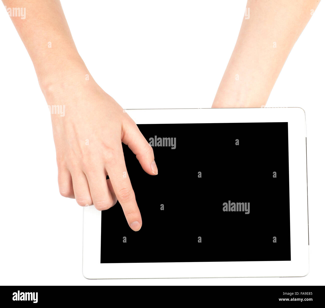 Finger touching touchpad screen hi-res stock photography and images - Alamy