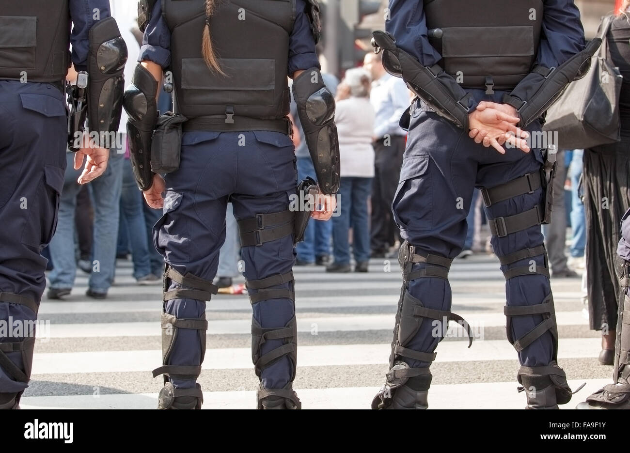 Police officers on duty. Counter-terrorism Stock Photo - Alamy