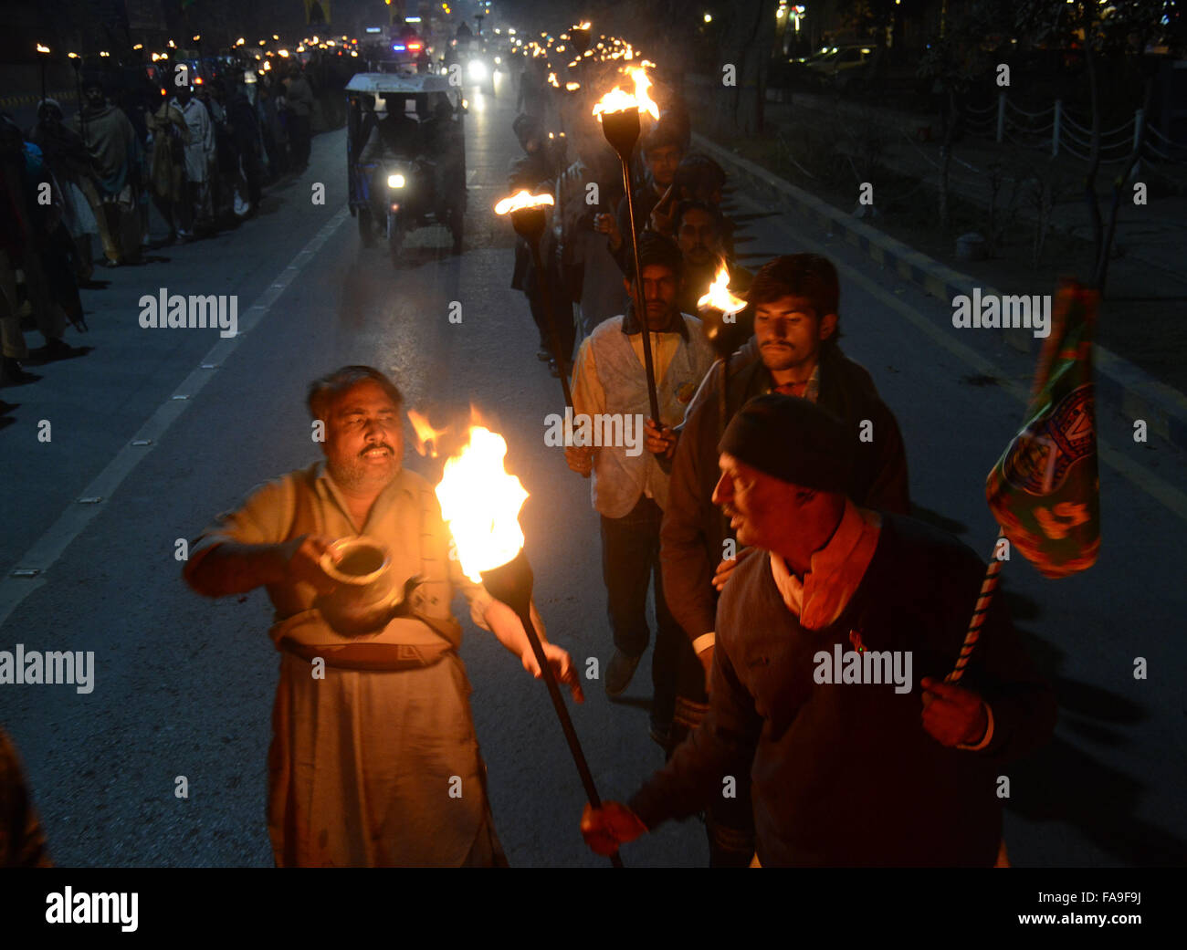 Lahore, Pakistan. 23rd Dec, 2015. Pakistani Muslims lights fireworks ...