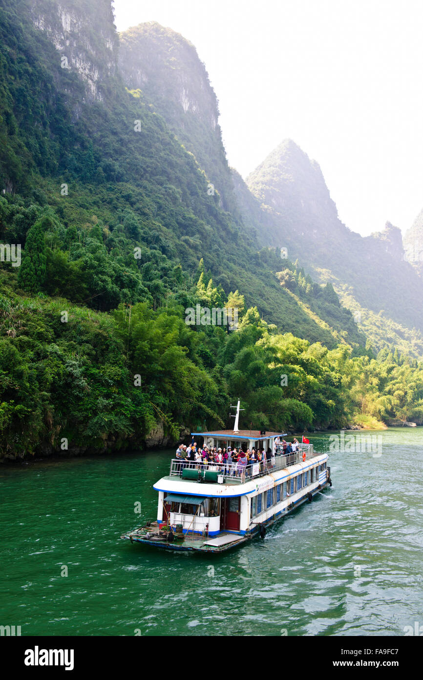 Li River,Karst Mountain Peaks,River Boats,Green 980 foot peaks,Guilin ...