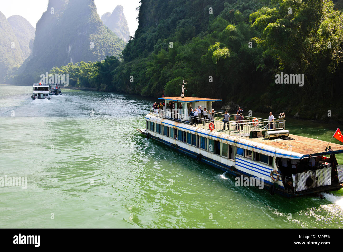 Li River,Karst Mountain Peaks,River Boats,Green 980 foot peaks,Guilin ...