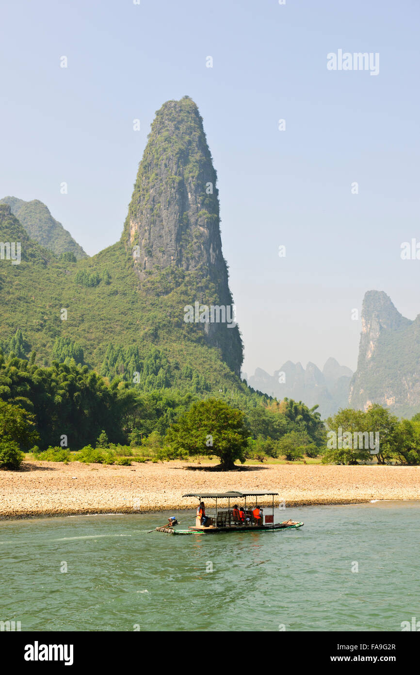 Li River,Karst Mountain Peaks,River Boats,Green 980 foot peaks,Guilin ...