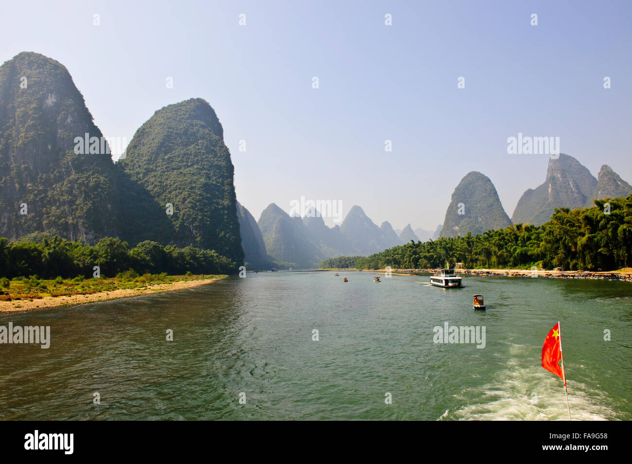 Li River,Karst Mountain Peaks,River Boats,Green 980 foot peaks,Guilin ...
