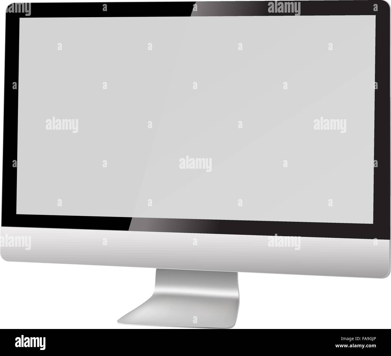 modern computer on white. vector Stock Vector Image & Art - Alamy