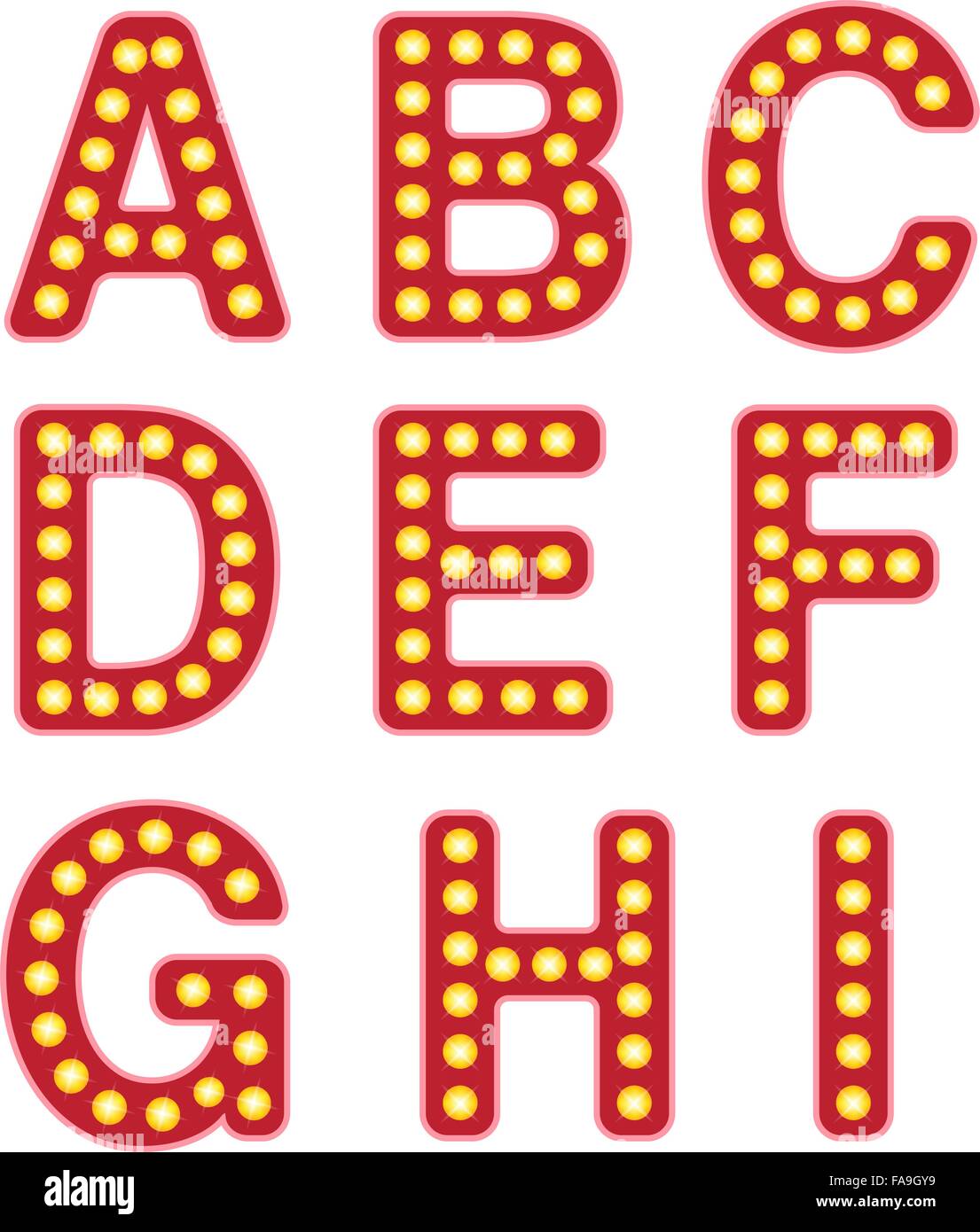 Theater Sign Letters Stock Vector Images - Alamy