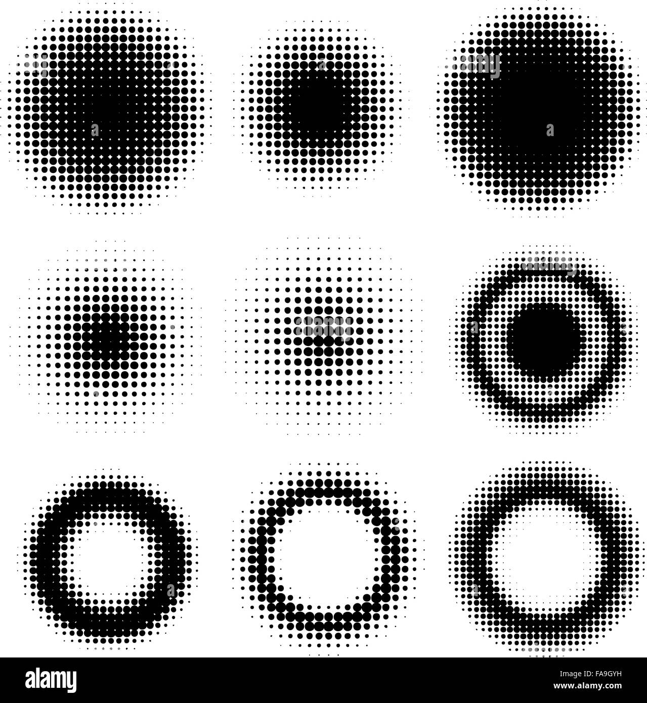 Circles set hi-res stock photography and images - Alamy