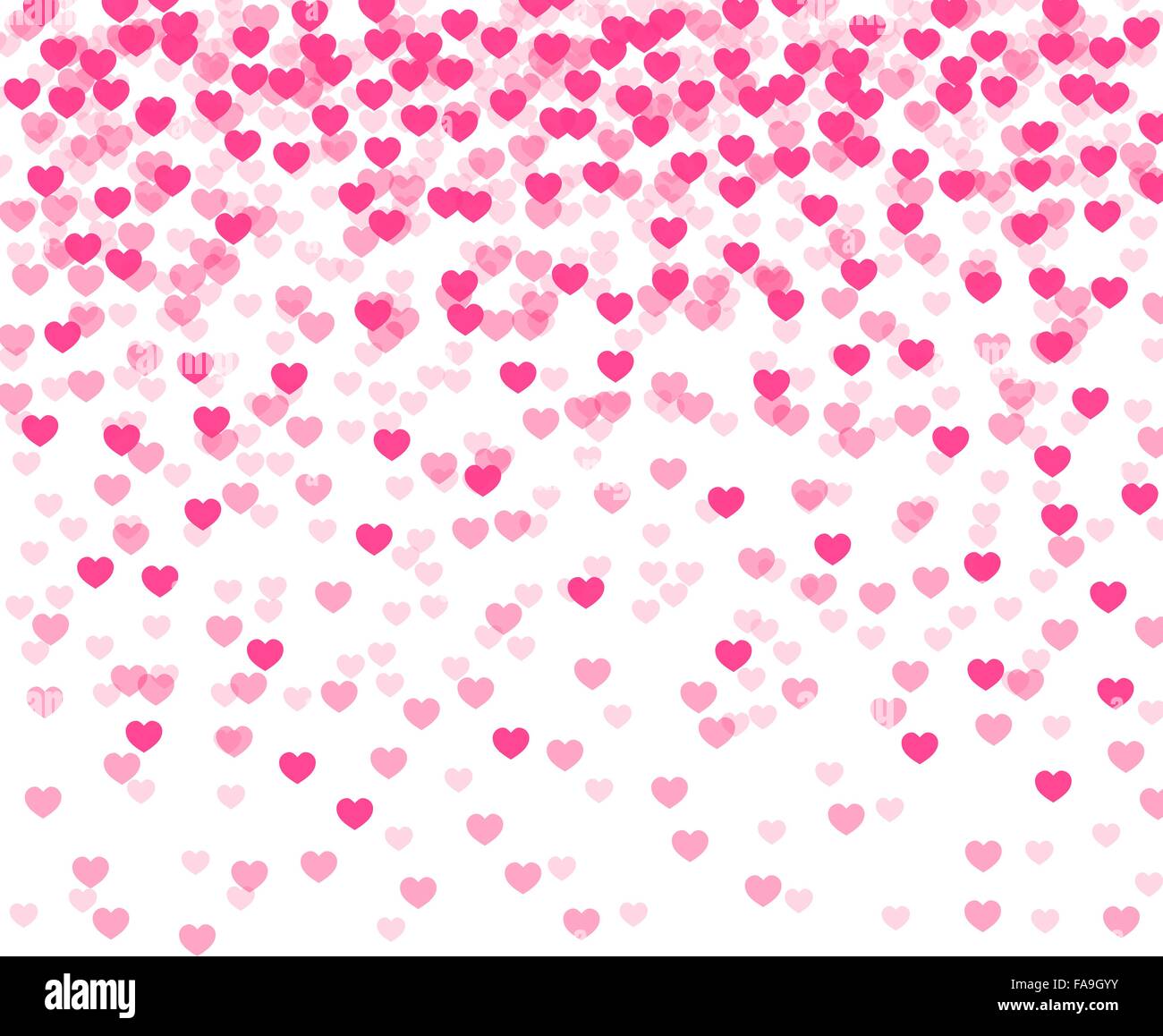 abstract background with falling hearts Stock Vector Image & Art - Alamy