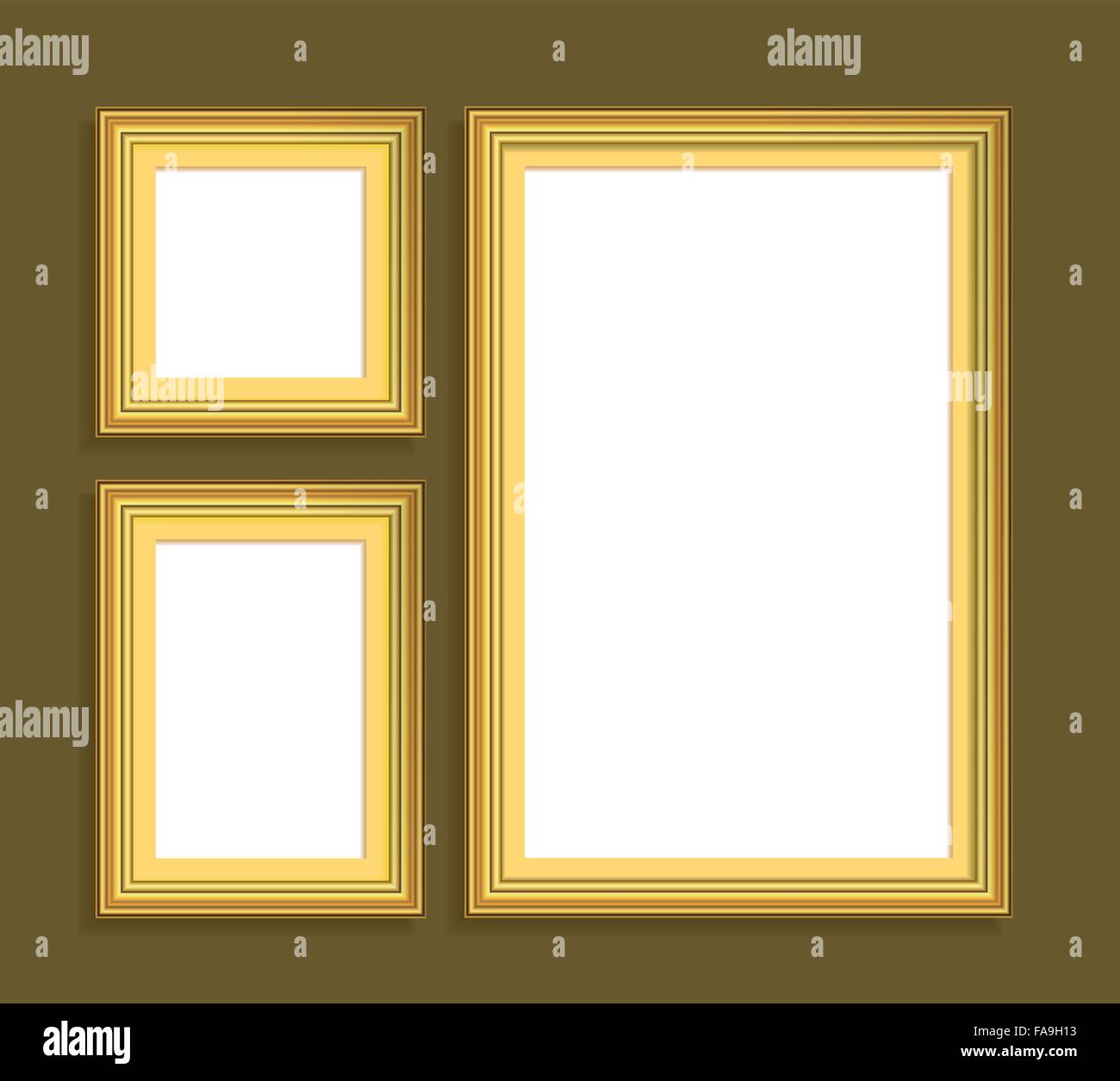 set of golden frames. vector illustration Stock Vector Image & Art - Alamy