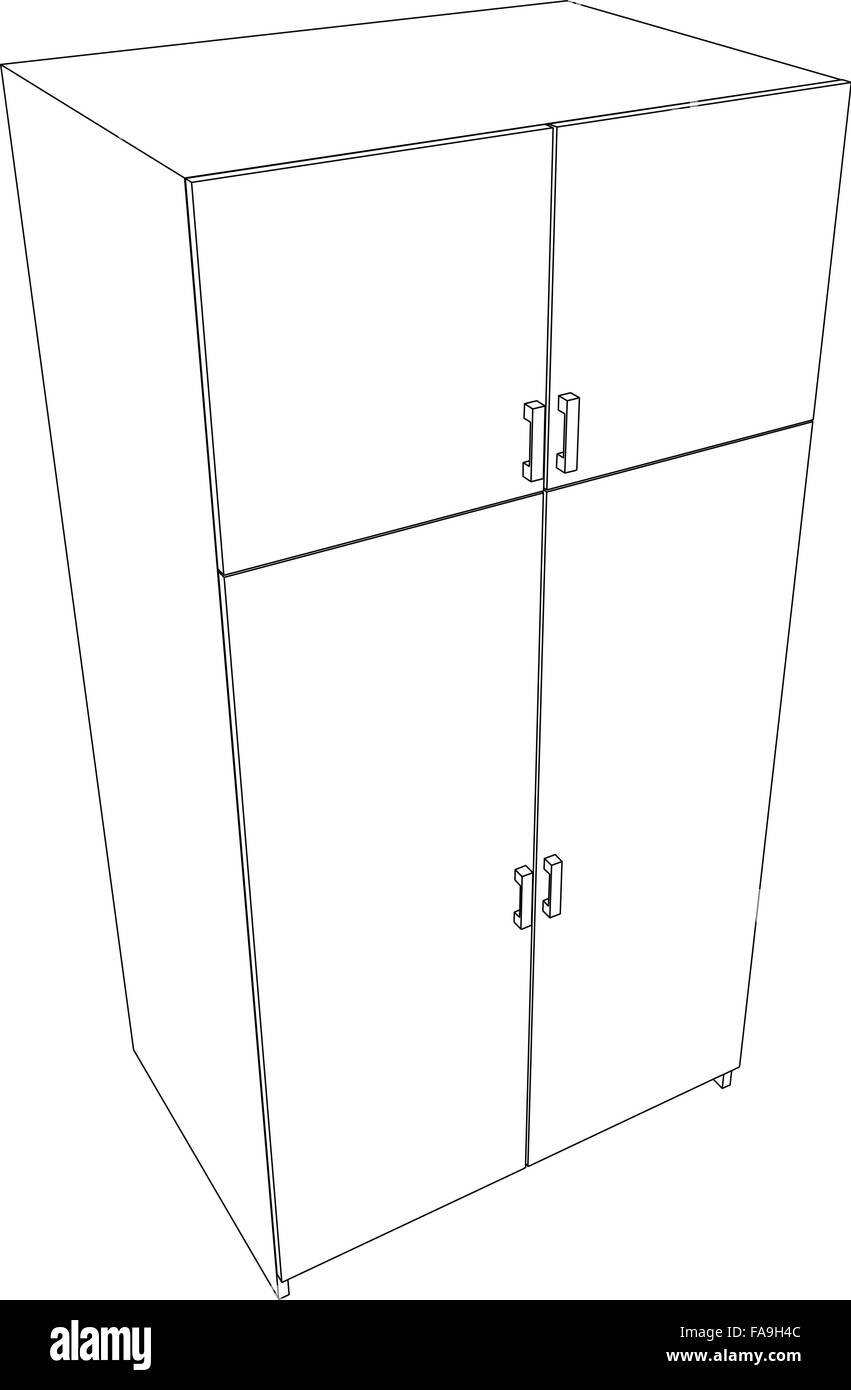 Illustration of closed cabinet Stock Vector Image & Art - Alamy