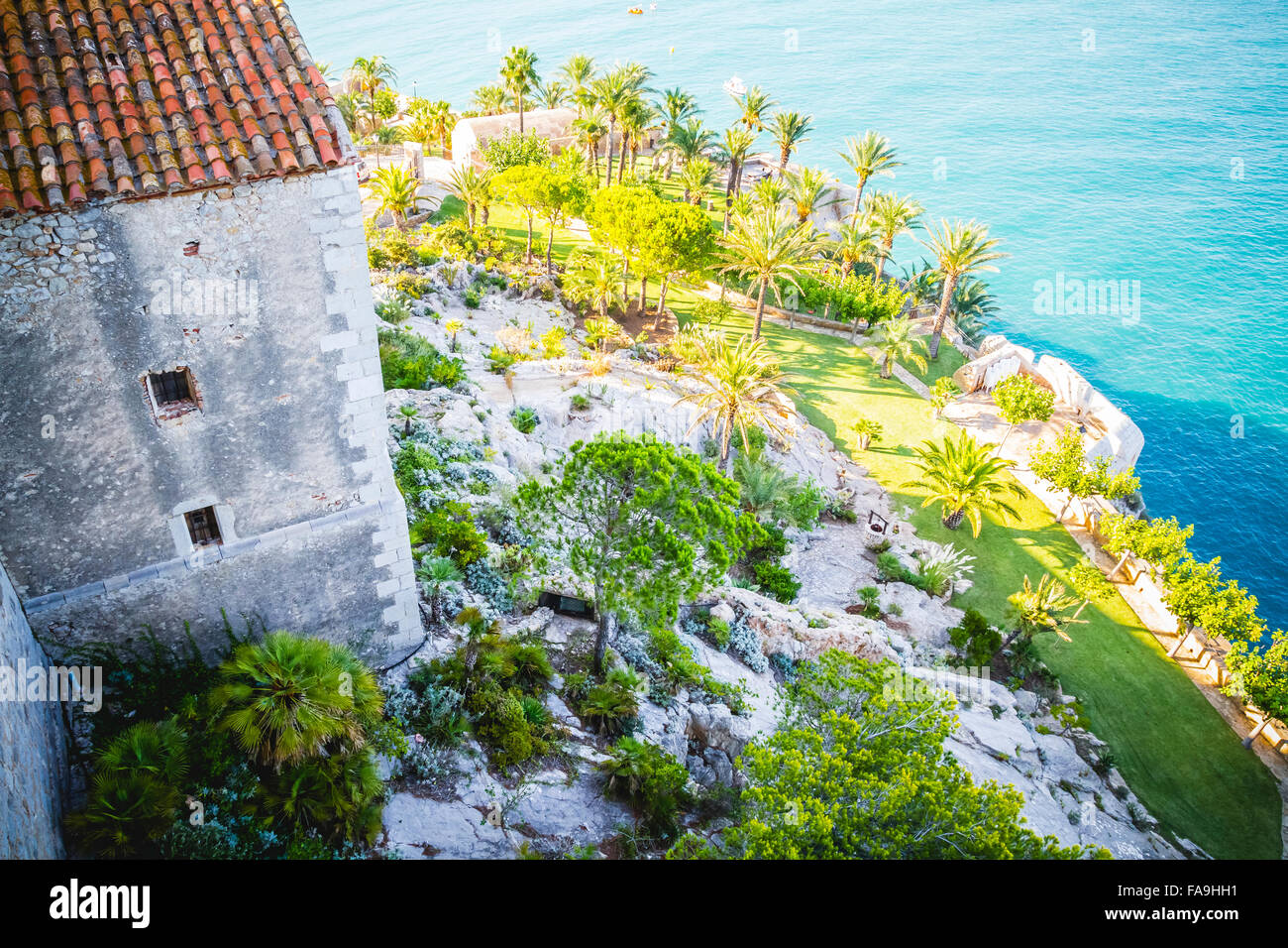 old Spanish fortress castle by the sea Stock Photo - Alamy