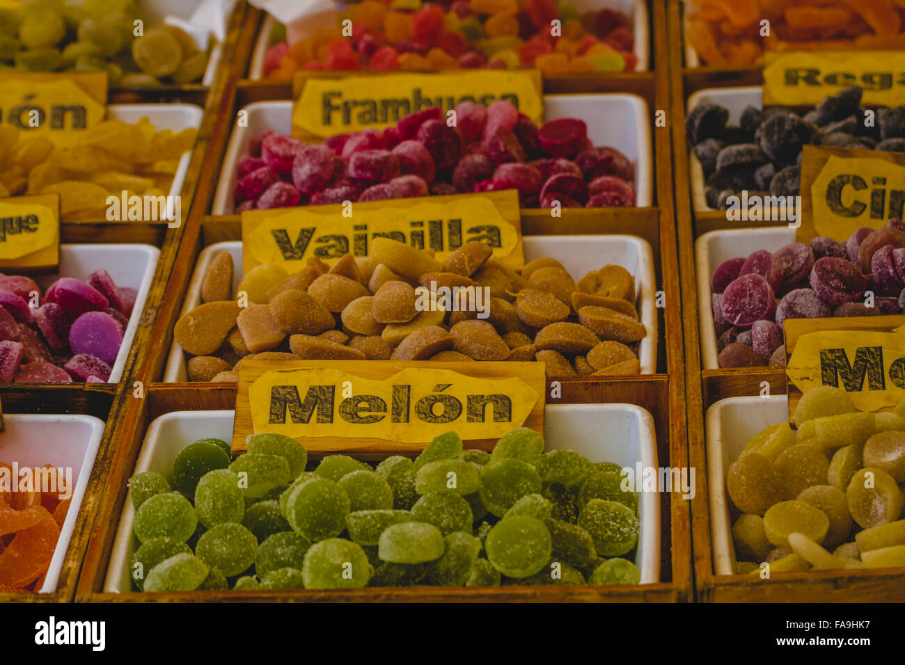 candies made by craftsmen in a medieval fair Stock Photo - Alamy