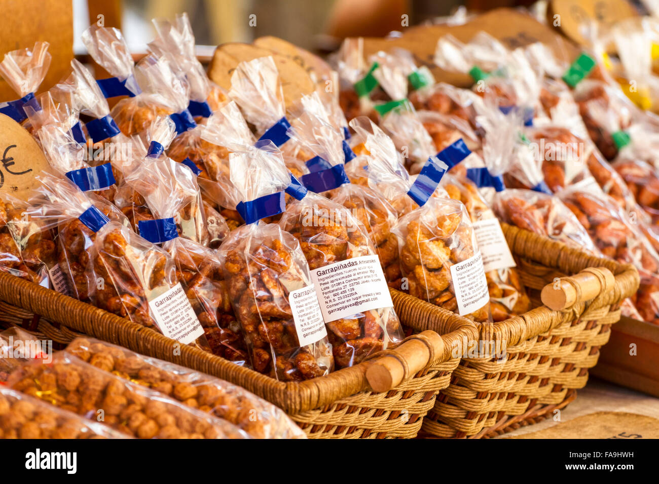nuts in a medieval fair in Spain Stock Photo - Alamy