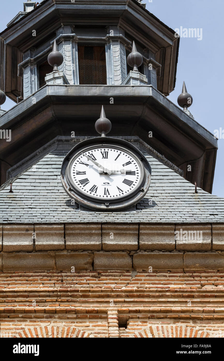 clock and bell tower in a medieval Spanish city Stock Photo - Alamy