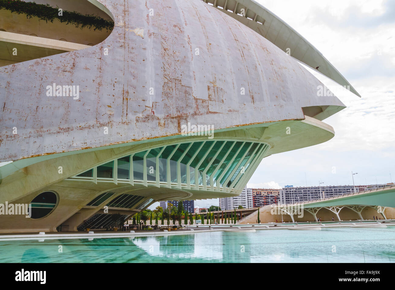 Palace music, modern museum architecture in the Spanish city of ...